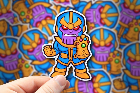 Thanos Chibi Sticker or Magnet | Etsy