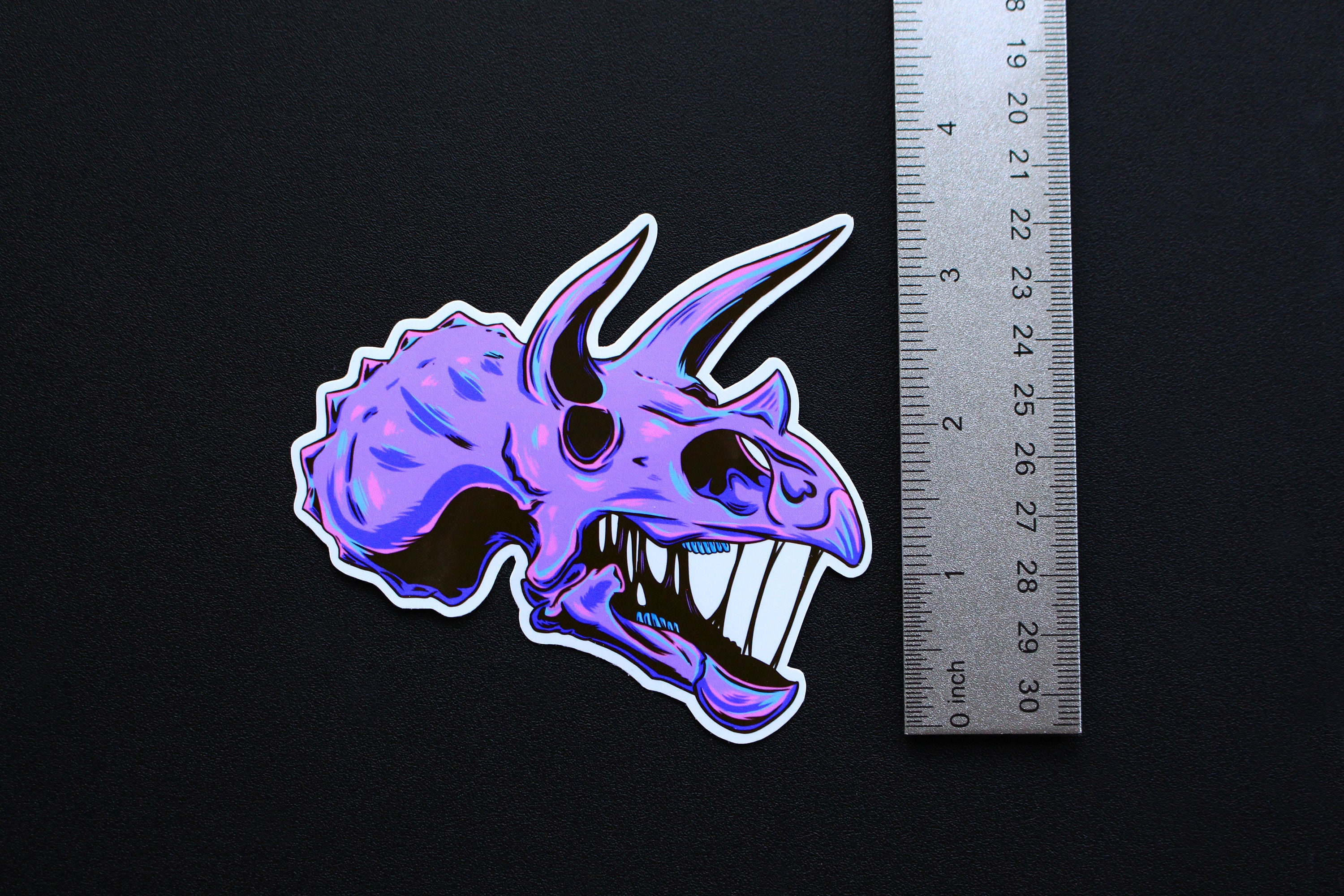 Triceratops Dinosaur Skull Sticker or Magnet - Etsy