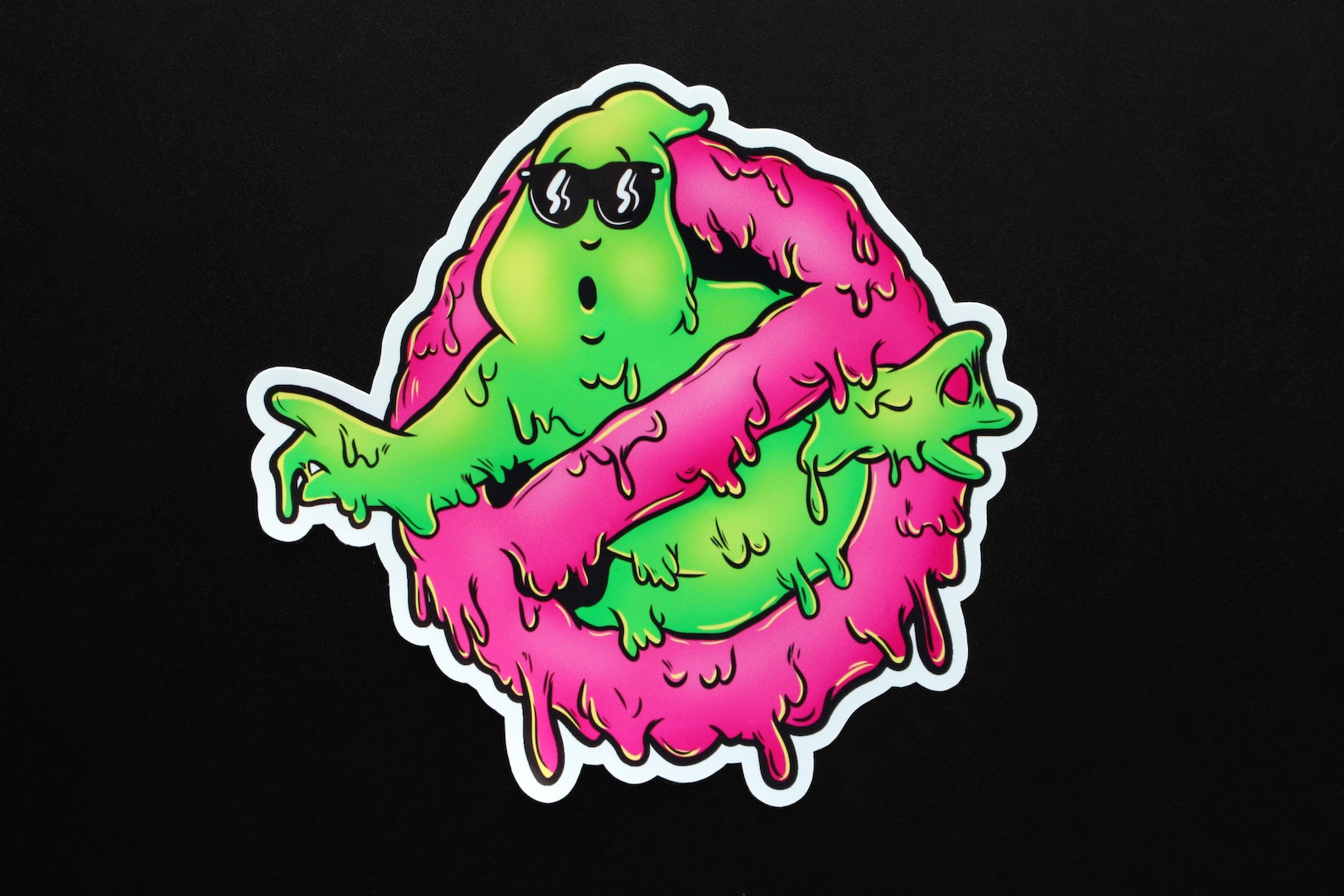 Ghostbusters Retro Slime Logo Sticker | Etsy