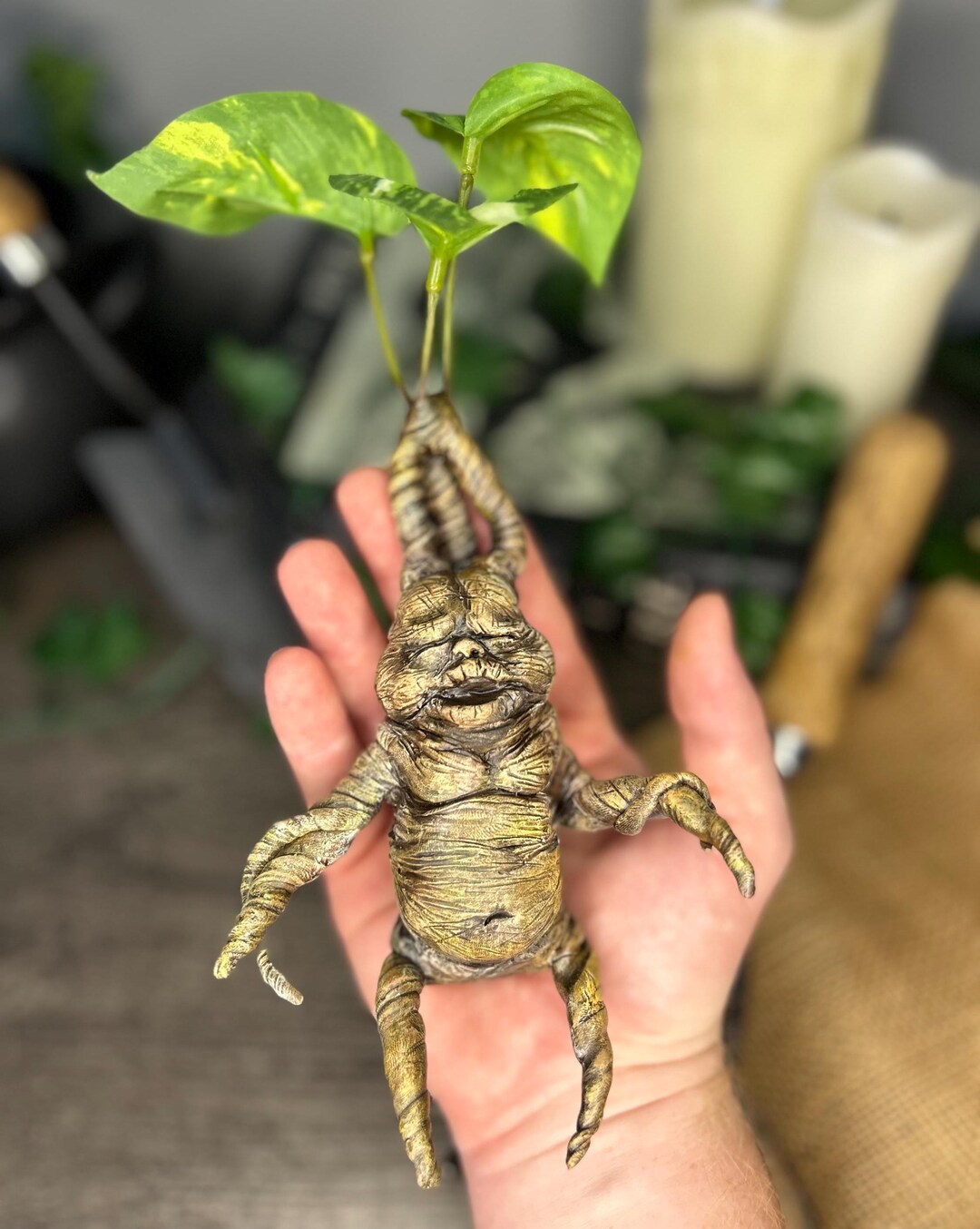 Mandrake Seedling Art Sculpture | Baby Mandrake Root | Harry Potter ...