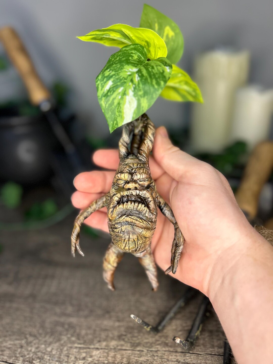 Mandrake Seedling Art Sculpture | Baby Mandrake Root | Harry Potter ...