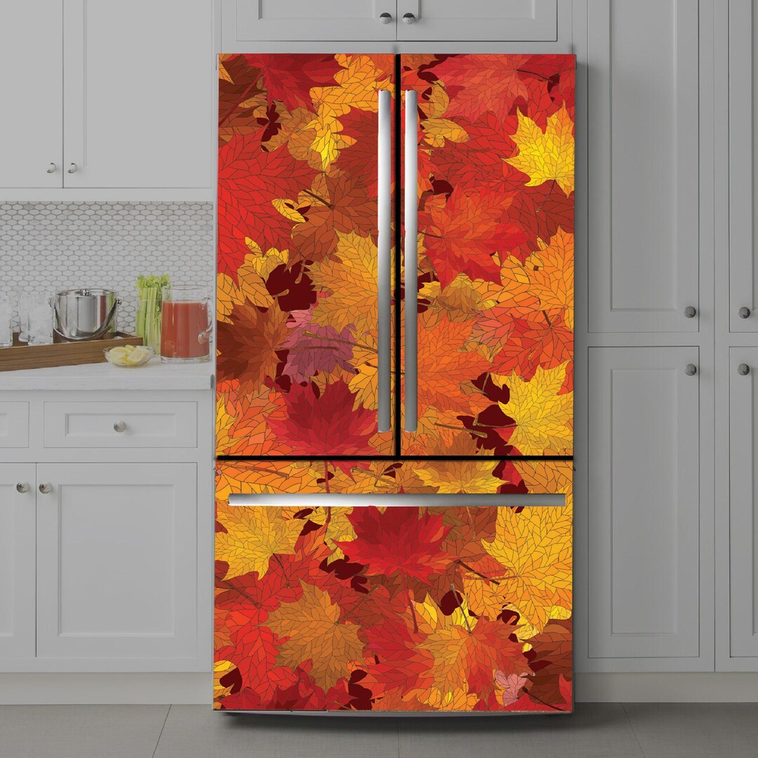 Fridge Wrap Refrigerator Decals Wallpaper Peel and Stick Side by Side ...