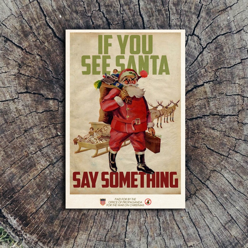 If You See Santa Say Something // Postcard - Etsy