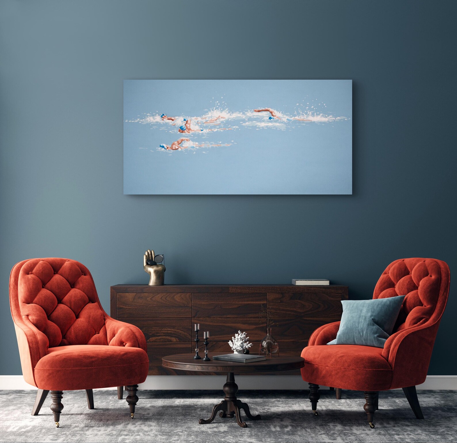 D / Italian Swimmers / Swim / Sport / Glicee Fine Art Print / Water ...