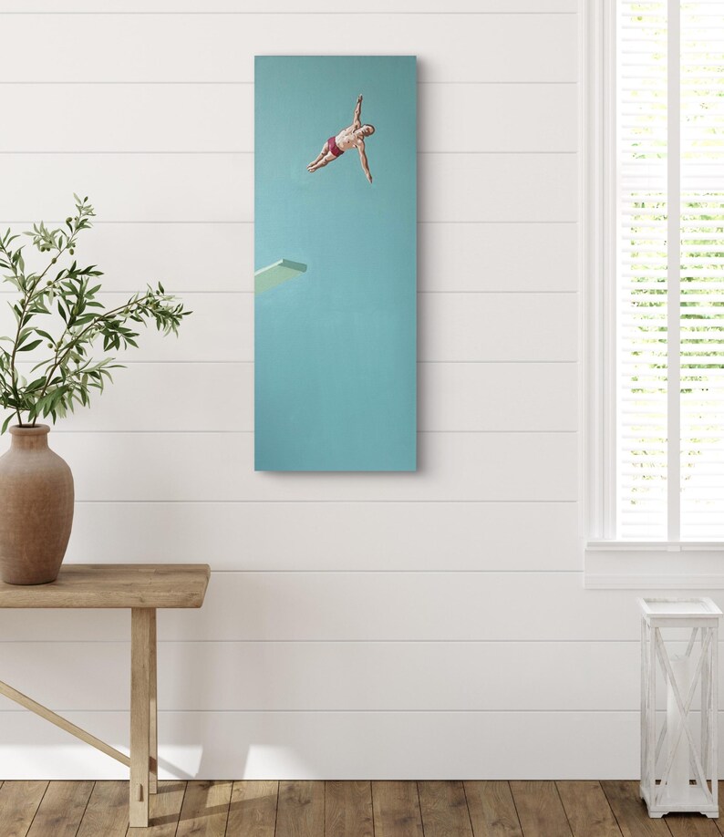 Twisting Air -- Vintage / Retro Themed/ Diving Swimming Pool Picture ...