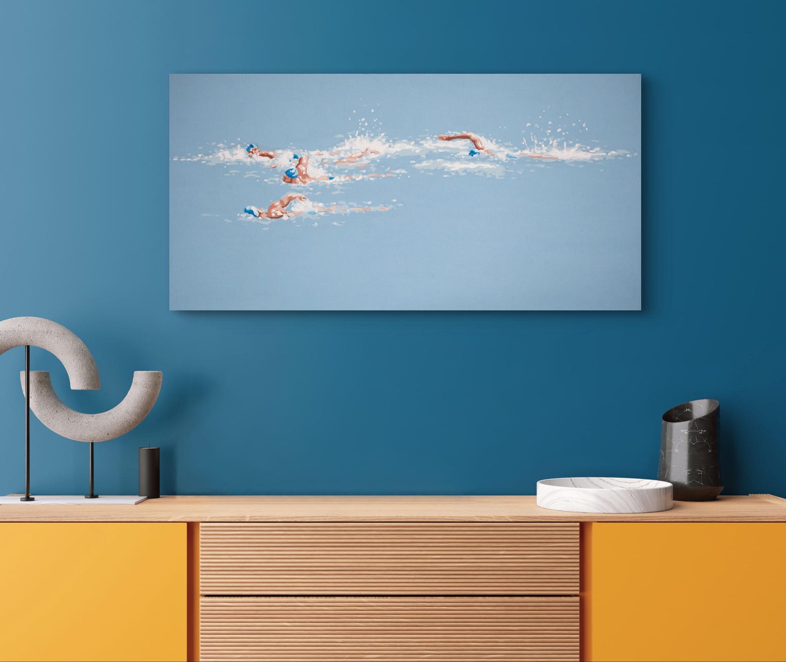 D / Italian Swimmers / Swim / Sport / Glicee Fine Art Print / Water ...