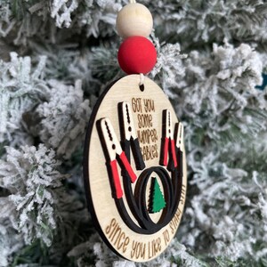 Jumper Cable Ornament, Hand-painted Laser Cut Wood Ornament, Got You ...