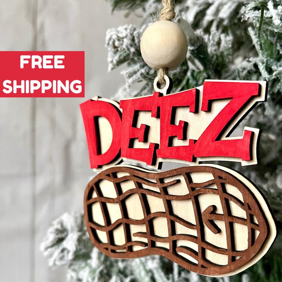 Funny "deez Nuts" Christmas Ornament,laser Cut Wood Ornament | Unique ...