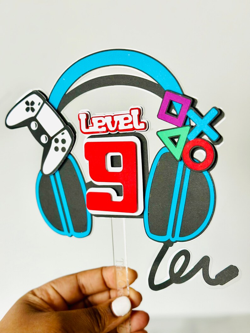 Customizable Video Game Party Cake Topper Gamer Birthday Decoration ...