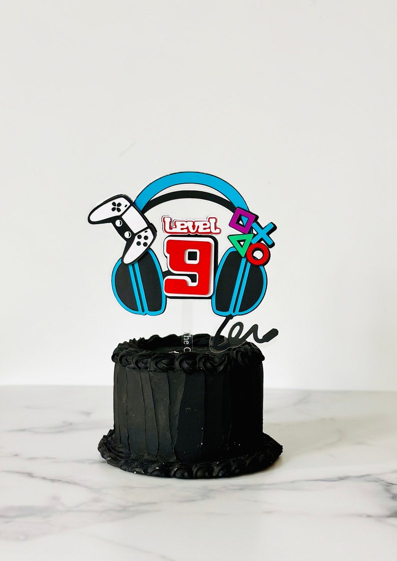 Customizable Video Game Party Cake Topper Gamer Birthday Decoration ...