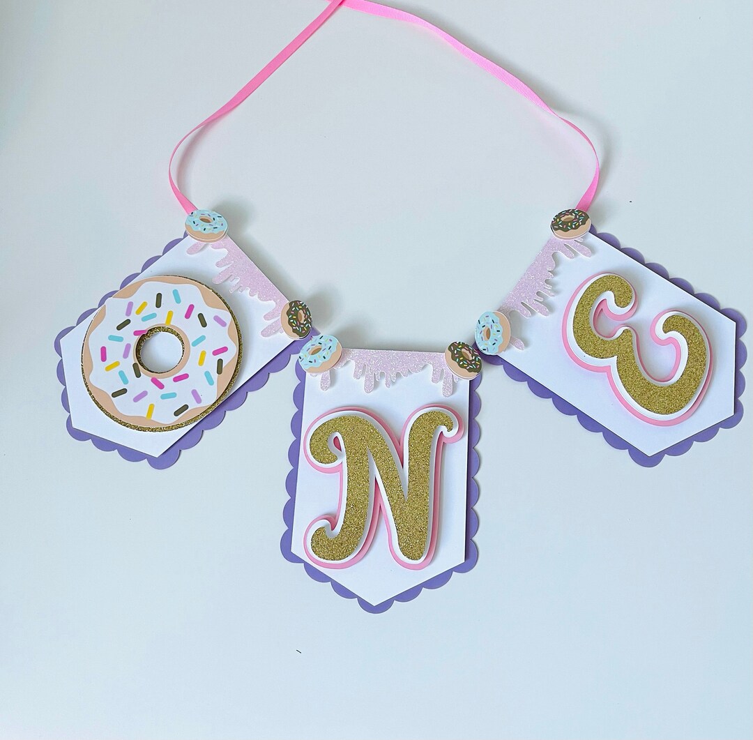 Donut Banner, Donut Party Decor, Donut Grow Up, Donut Invitations ...