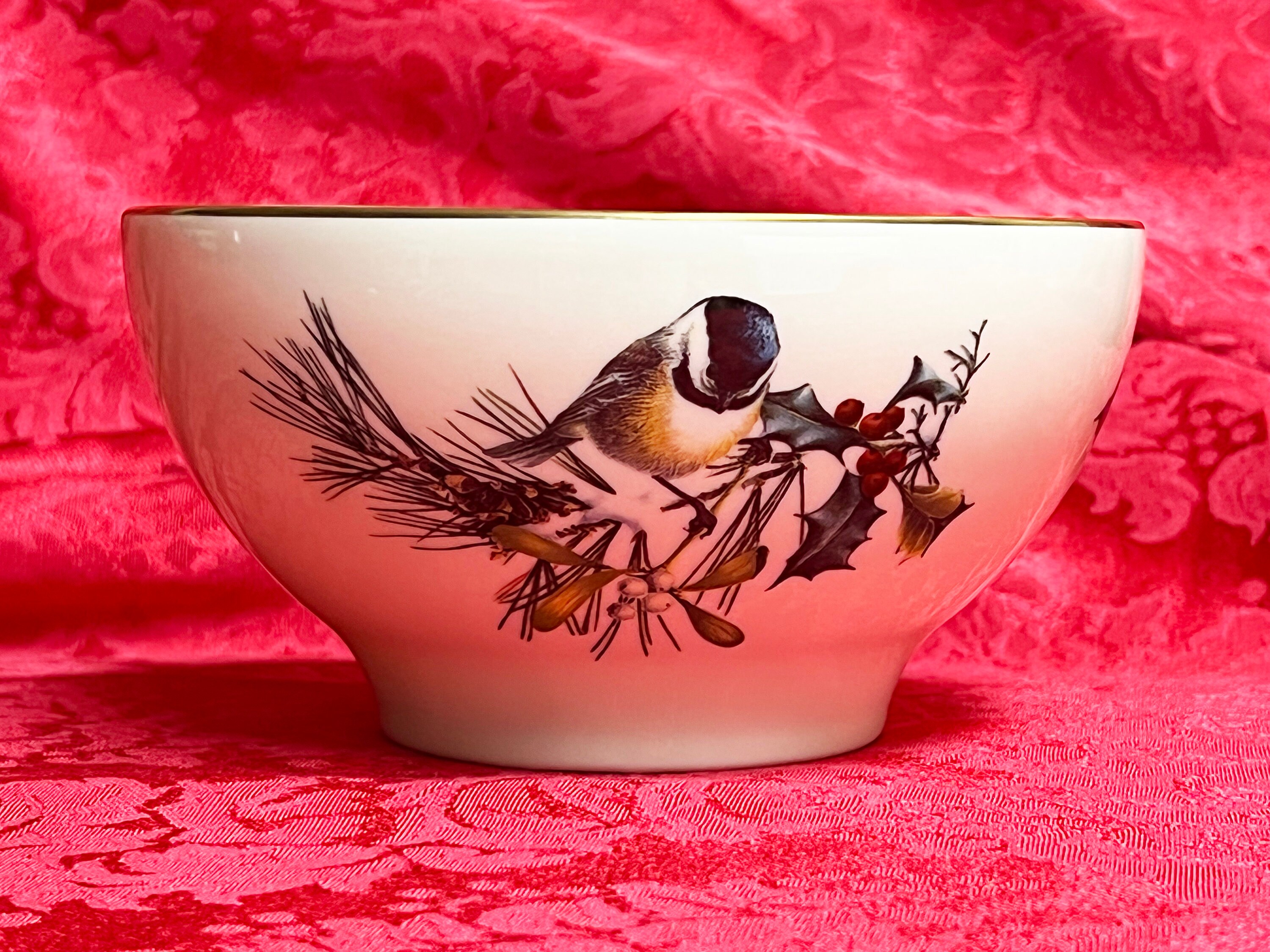 Winter Greetings Rice Bowl, Lenox Winter Greetings Rice Bowl, Holiday ...
