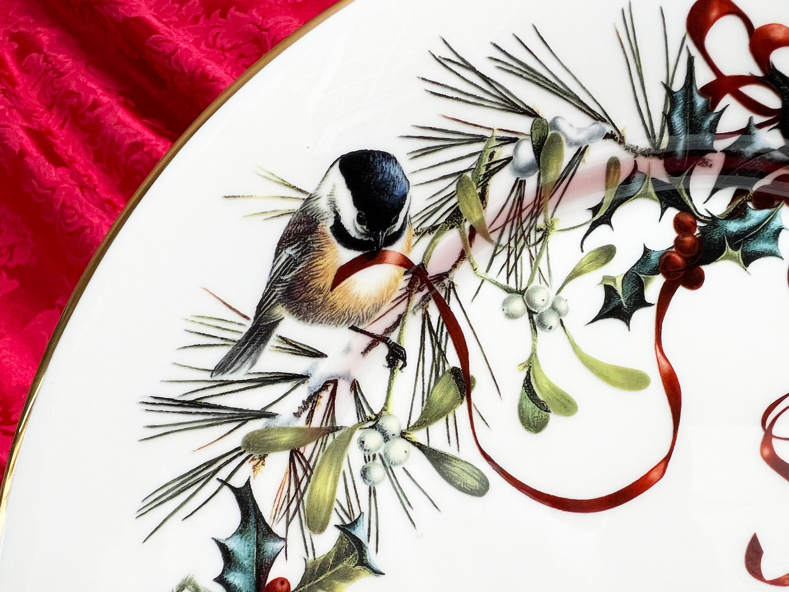 Winter Greetings Dinner Plate, Lenox Winter Greetings China, Cardinals ...