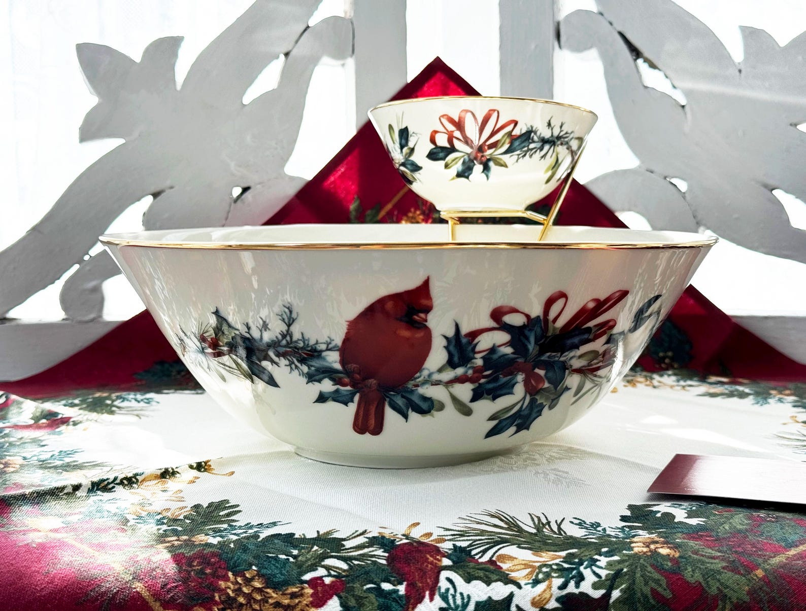 Winter Greetings Tier Bowl Set, Lenox Winter Greetings Christmas China ...