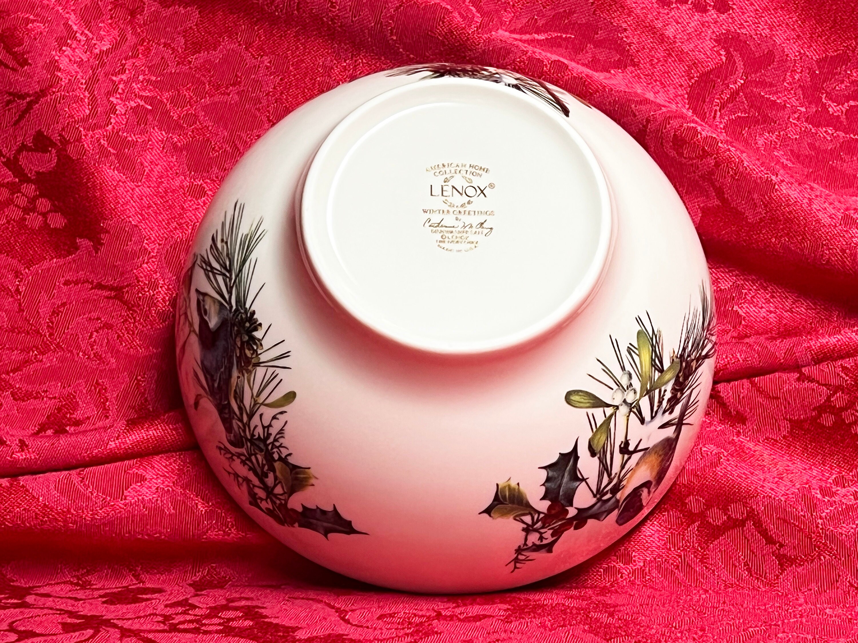 Winter Greetings Rice Bowl, Lenox Winter Greetings Rice Bowl, Holiday ...