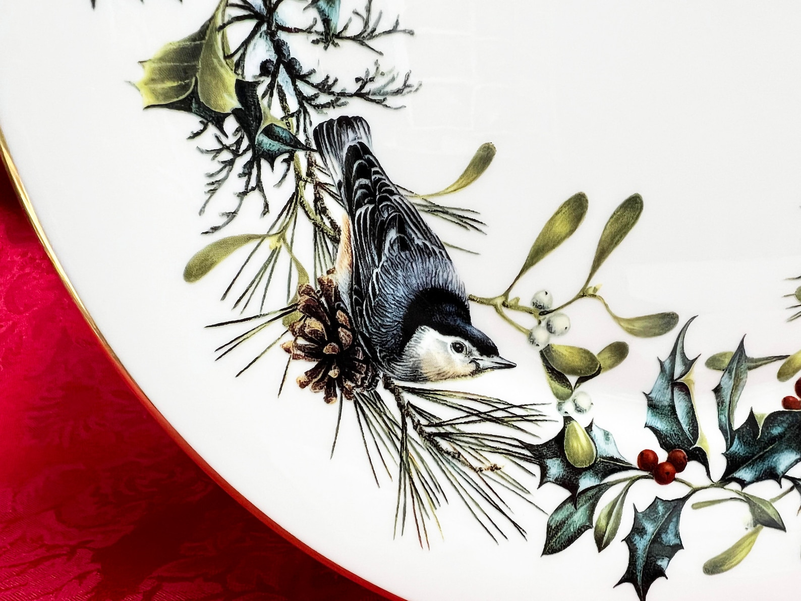 Winter Greetings Dinner Plate, Lenox Winter Greetings China, Cardinals ...