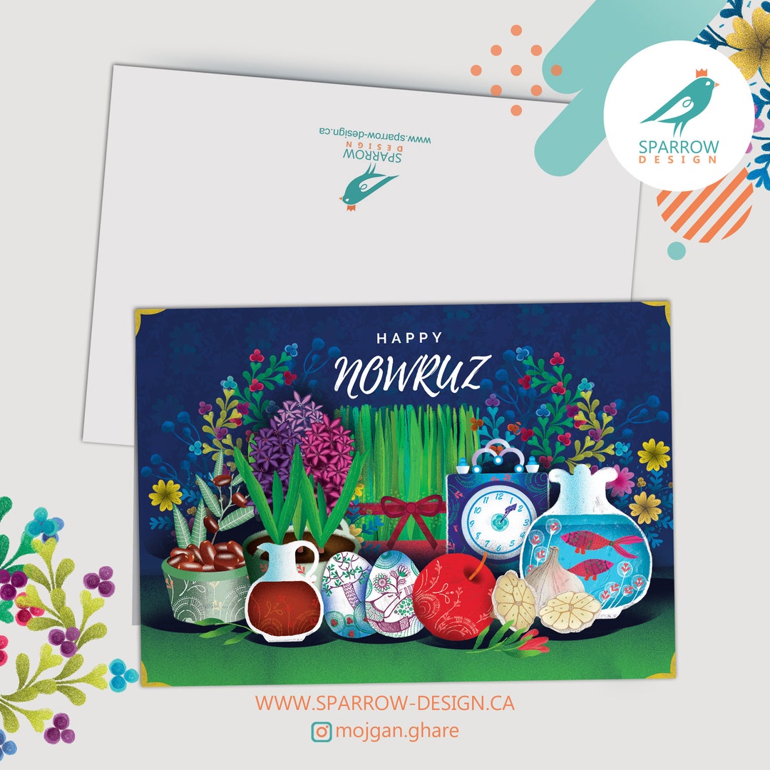 Nowruz Persian New Year Greeting Card | Haft-seen Celebration | Spring ...