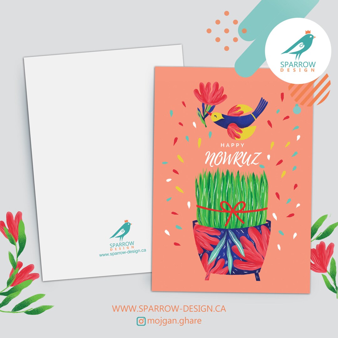 Nowruz 1403 Persian New Year Greeting Card - Spring Festival - 5x7 ...