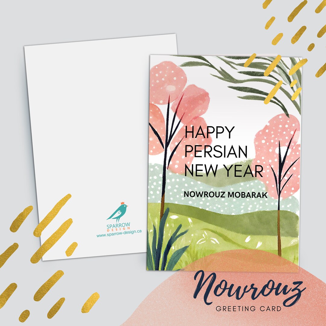 Nowruz 1403 Spring Nature 3 5x7 Nowruz Card Persian New Year Nowrouz ...