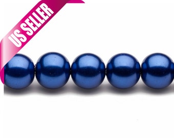 Royal blue pearls | Etsy
