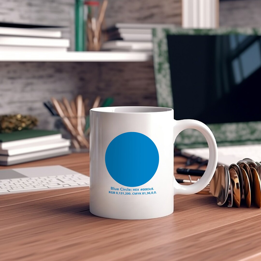 Blue Circle Mug 11 Oz, Graphic Artist Mug Gift for Graphic Designer ...