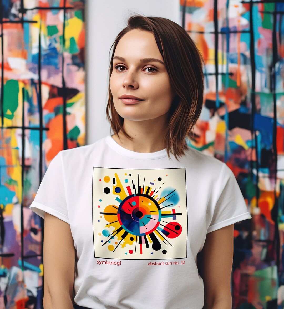Abstract Art Sun Shirt No. 32, Modern Art Museum Shirt Hippie Boho ...