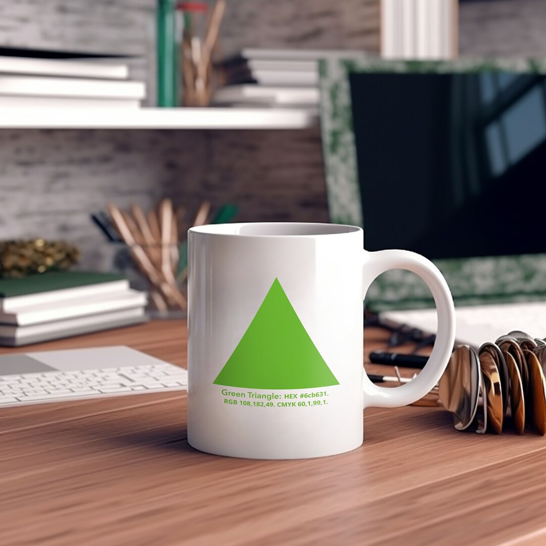 Green Triangle Mug 11 Oz, Graphic Artist Mug Gift for Graphic Designer ...