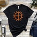 Paleo Sun Wheel Symbol No. 5 Red Stone, Ancient Petroglyph Art Shirt ...