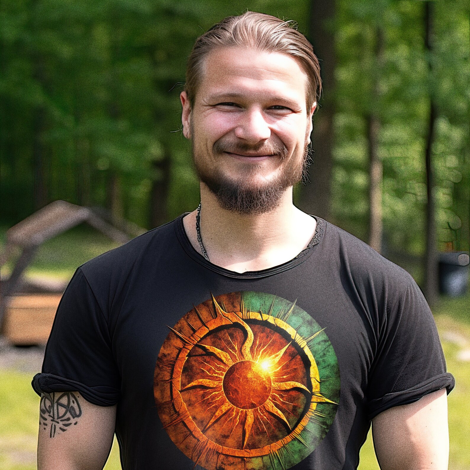 Sun Shirt No. 14, Art Sun Symbol Art Shirt Celtic Sun Gift Druid Art ...