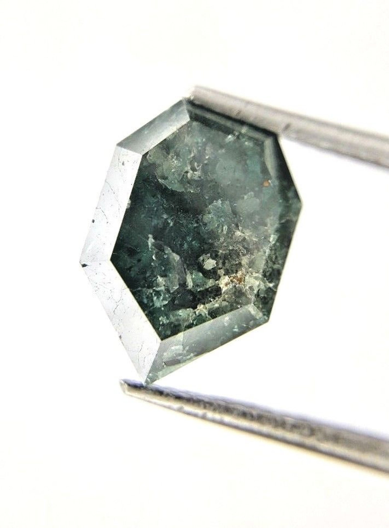 Big Blue Diamond Antique Natural Diamond 3.84TCW Blue Pear - Etsy