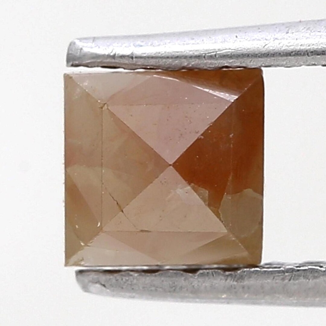 Square Shape Diamond 1.23ct Natural Orange Color Diamond for ...