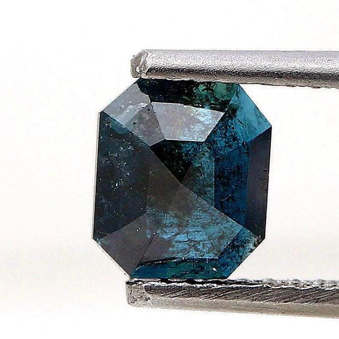 0.75 TCW Blue Color Octagon Shape Diamond Natural Diamond - Etsy