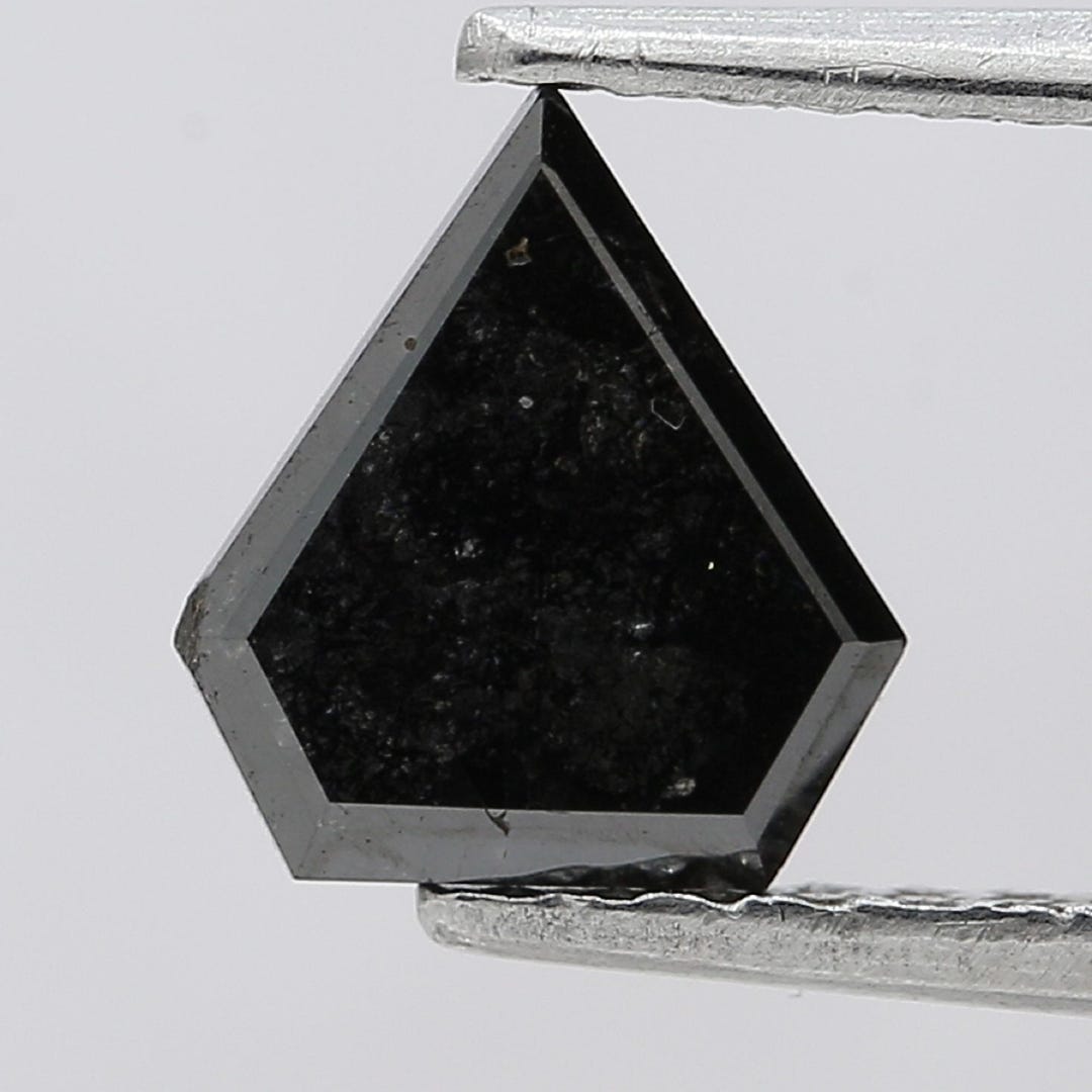 Black Solitaire Diamond Pentagon Diamond, Black Color Pentagon Diamond ...