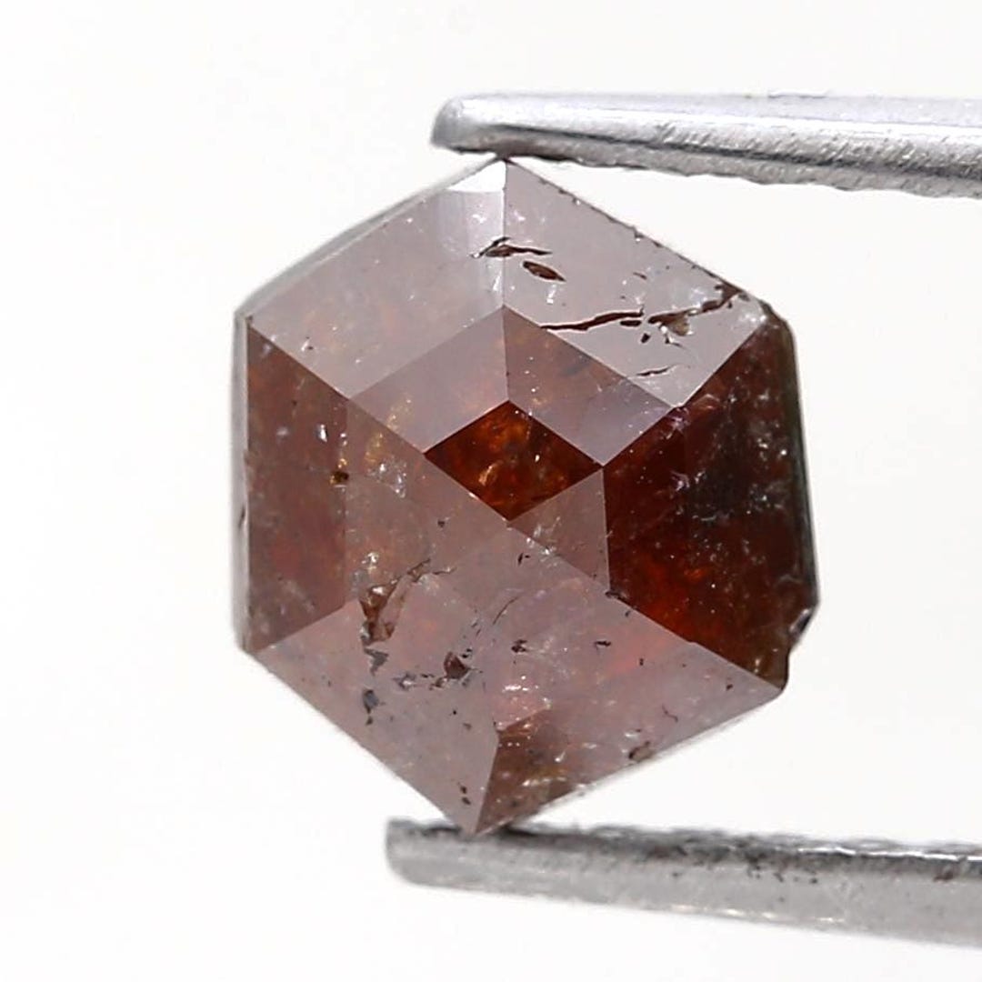 2.25 Ct Red Color Hexagon Shape Stepcut Diamond Natural Diamond - Etsy