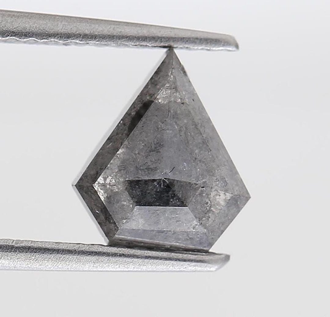 Natural Gray Diamond 1.41TCW Pentagon Shape Brilliantcut Diamond - Etsy