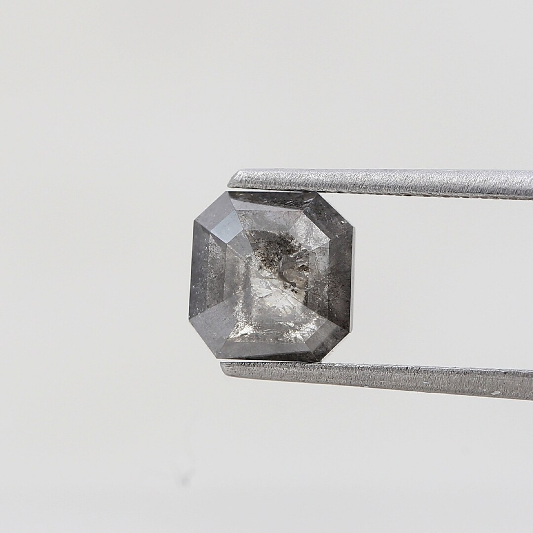 Salt and Pepper Diamond, Octagon Cut Diamond, 1.55ct Natural Loose ...