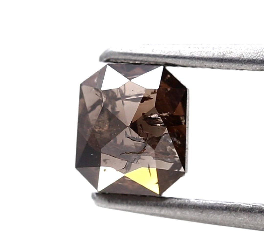 0.81 Ct 5.5 MM Brown Color Octagon Cut Loose Natural Diamond to Make ...