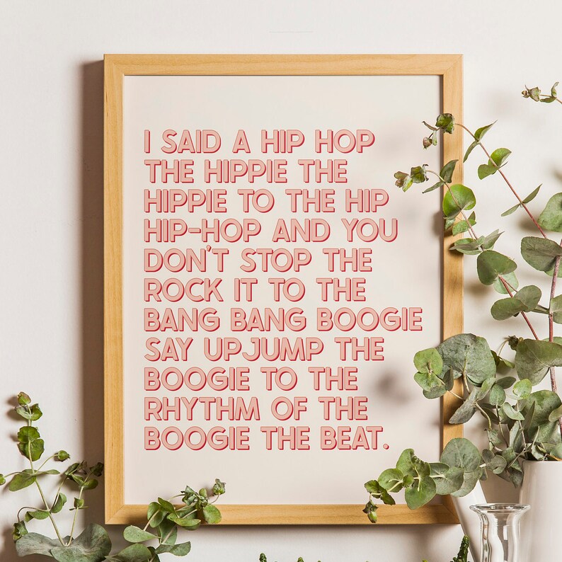 I Said A Hip Hop Rappers Delight Print the Hippie to the - Etsy