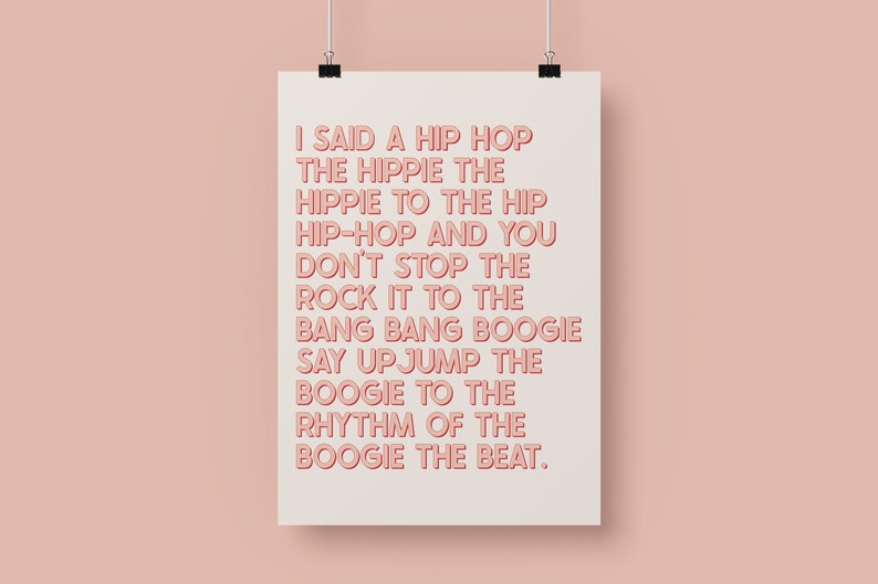 I Said A Hip Hop Rappers Delight Print the Hippie to the - Etsy