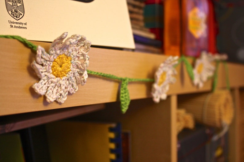 Crochet Daisy Chain Crochet Daisy Bunting Flower Bunting | Etsy