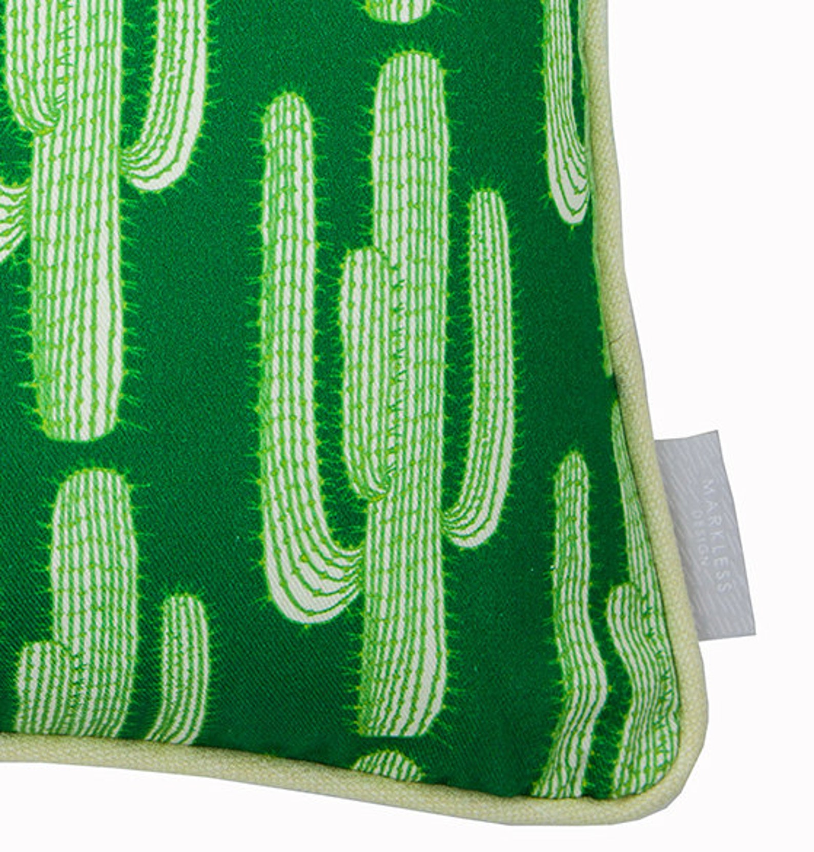 Cactus Cushion With Light Green Piping - Etsy