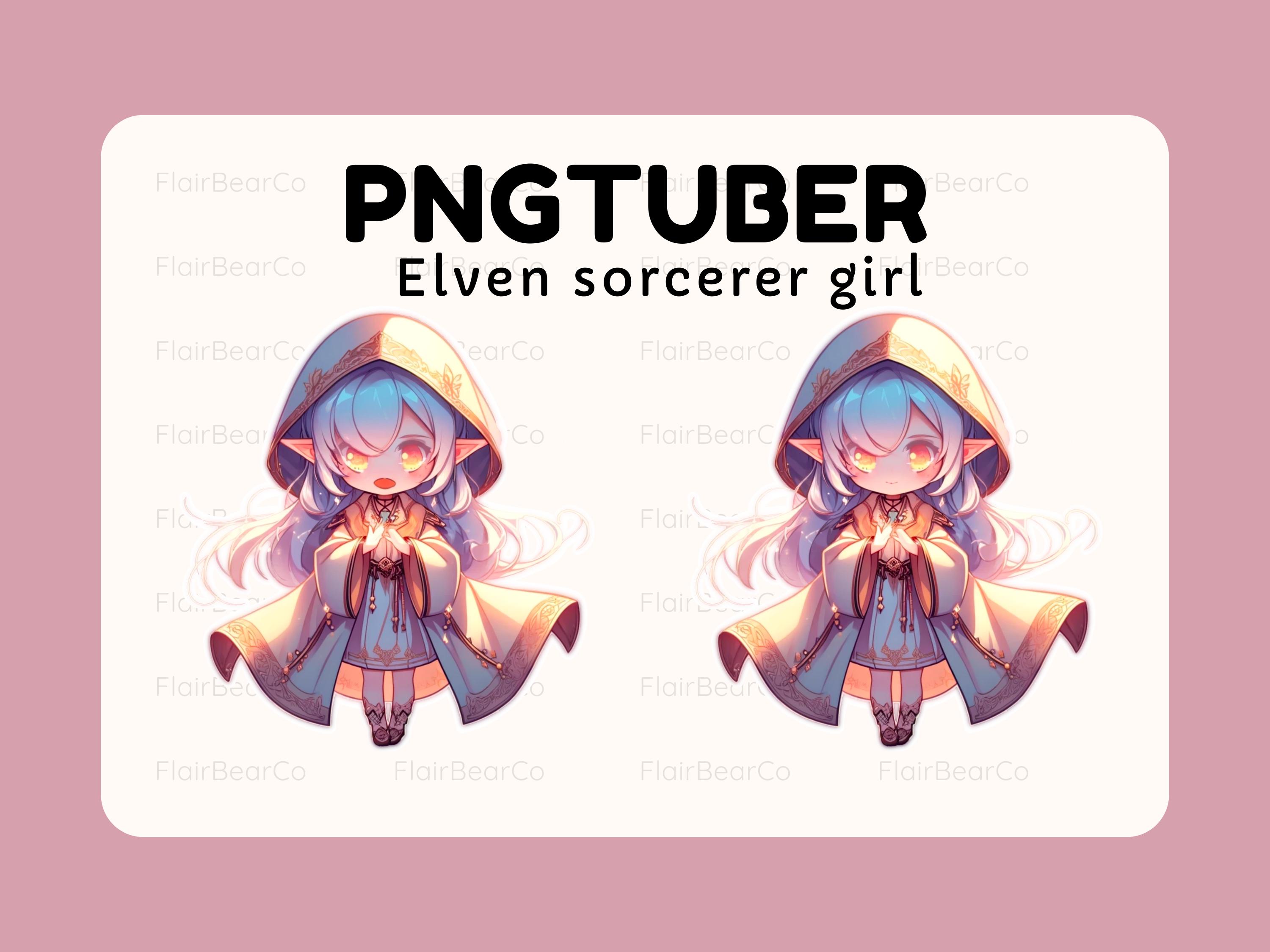 Elven Sorcerer Girl Pngtuber Model | Easy Setup | Streaming | Twitch | Youtube | Vtuber | Ready ...