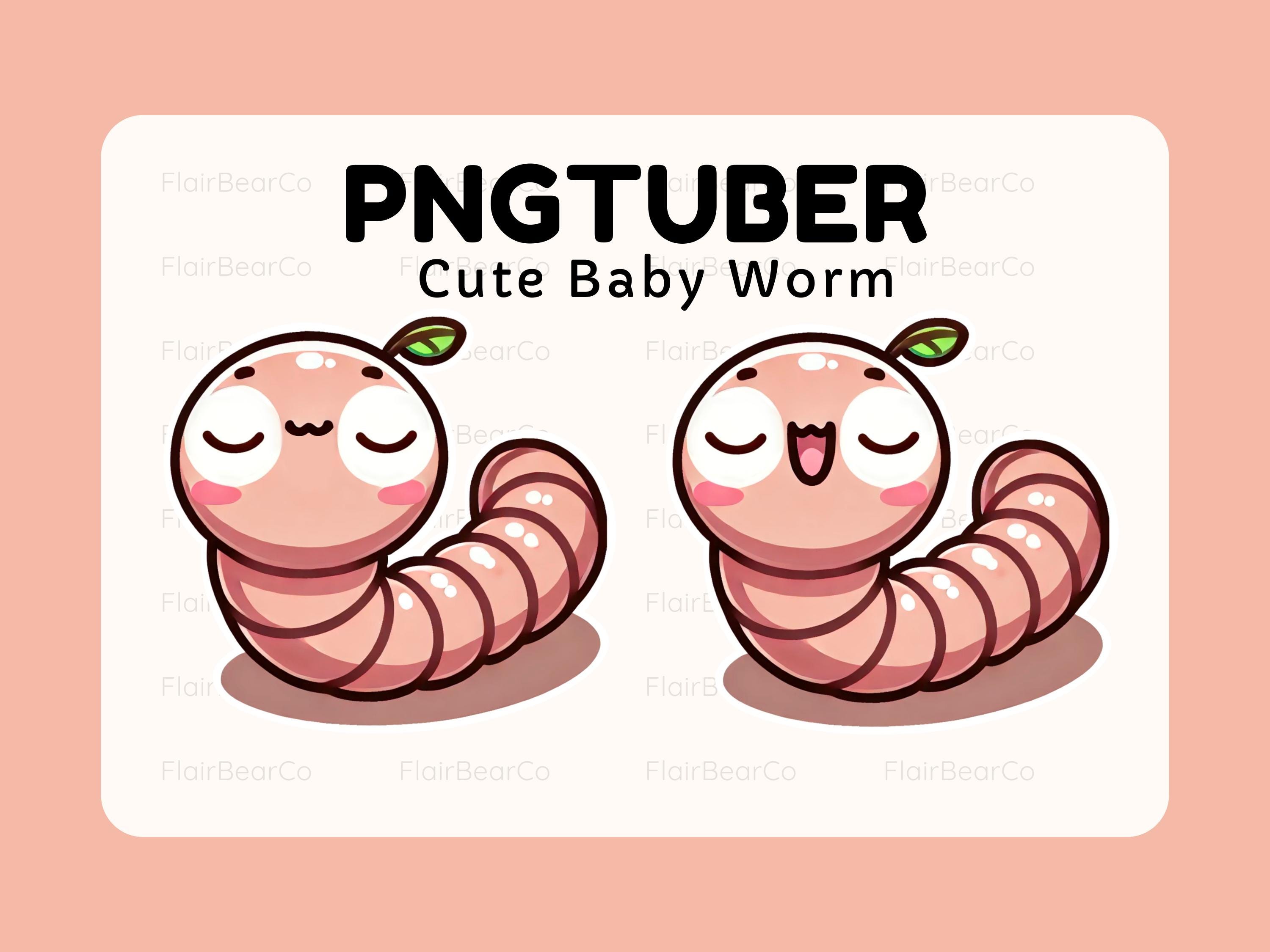 Cute Baby Worm Pngtuber Model | Easy Setup | Streaming | Twitch ...