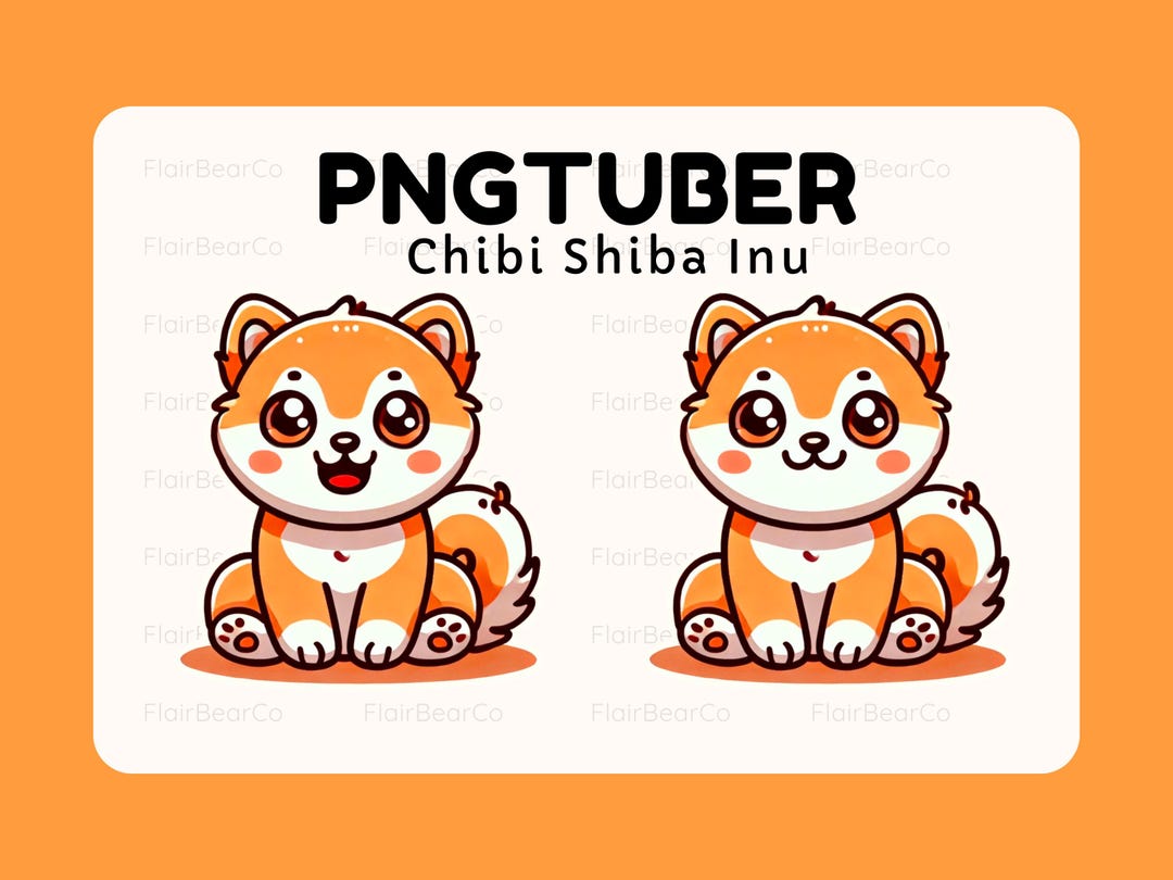 Chibi Shiba Inu Pngtuber Model | Easy Setup | Streaming | Twitch ...