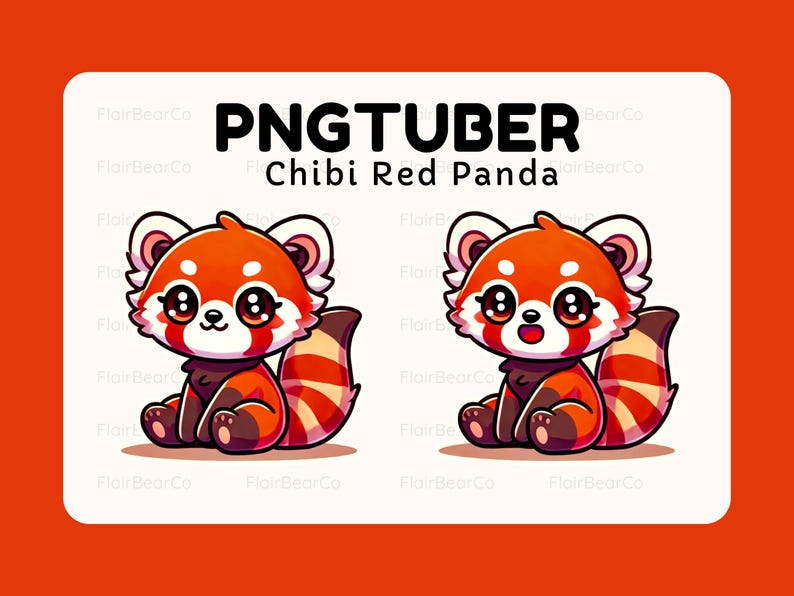 Chibi Red Panda Pngtuber Model | Easy Setup | Streaming | Twitch ...