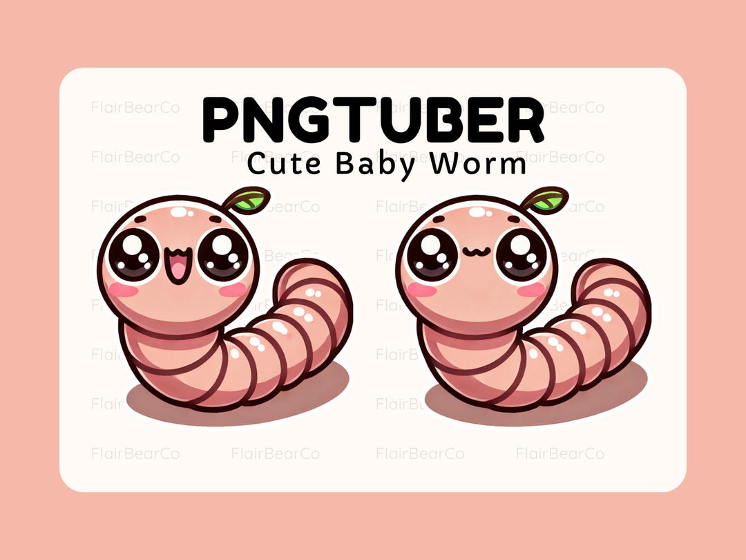 Cute Baby Worm Pngtuber Model | Easy Setup | Streaming | Twitch ...