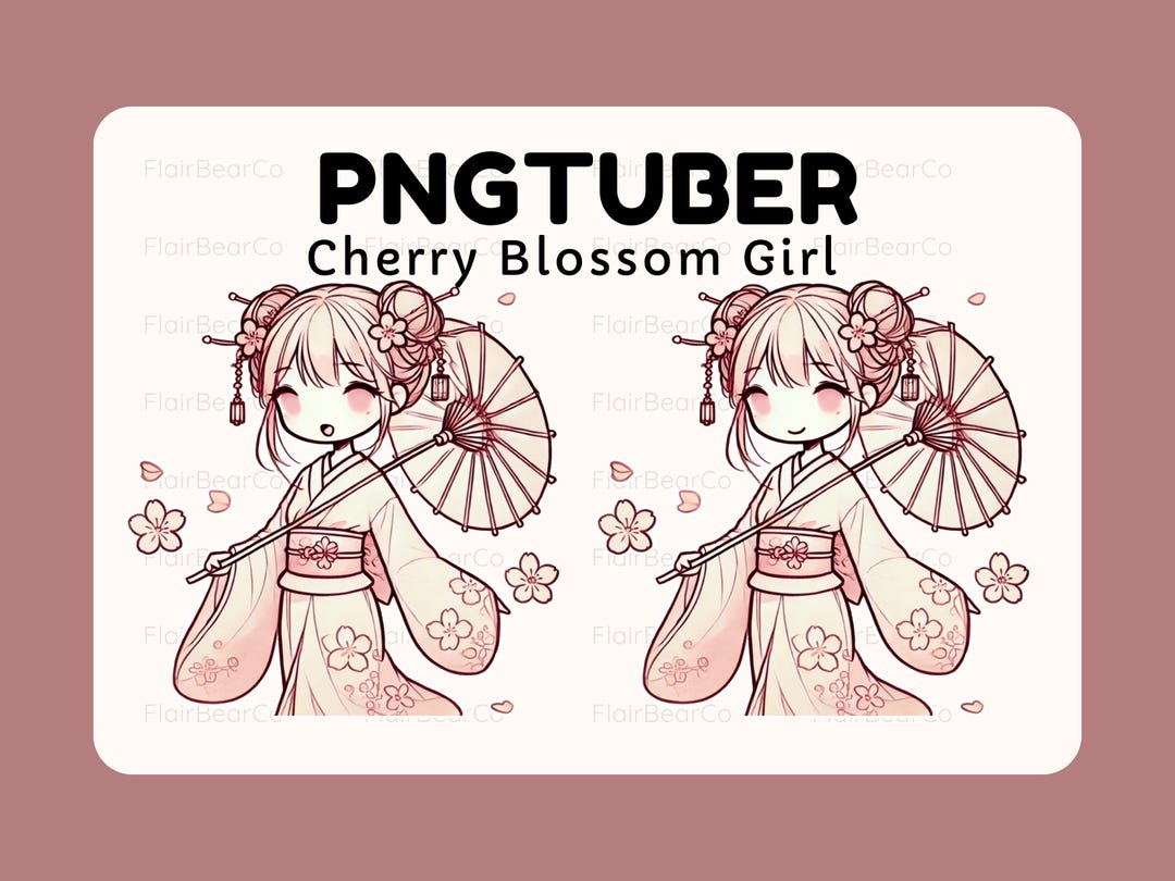 Cherry Blossom Princess Pngtuber Model | Easy Setup | Streaming | Twitch | Youtube | Vtuber ...
