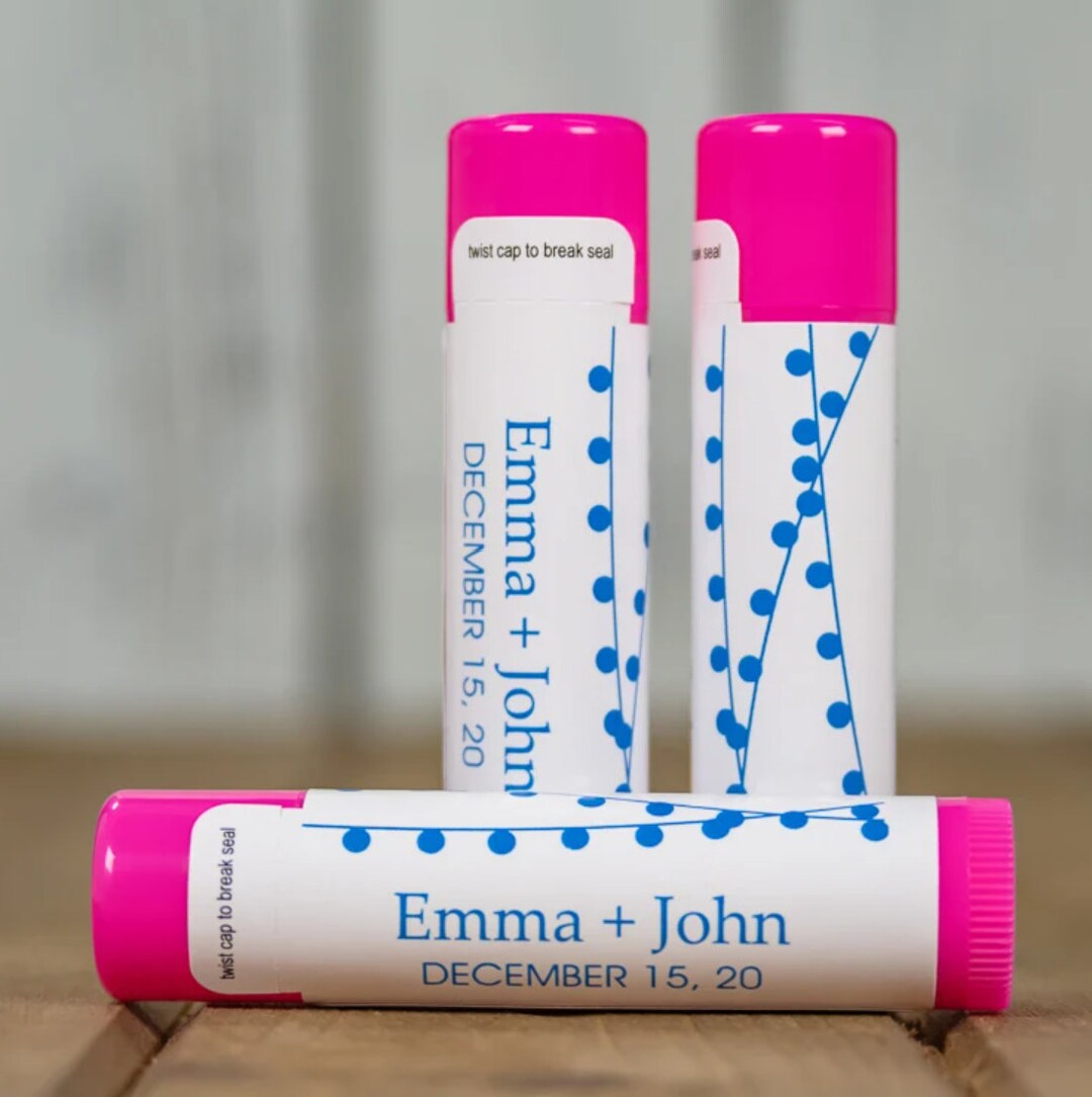 100 Lip Balms With Personalized Labels, 100-pack Tubed Chap Stick, Lip ...