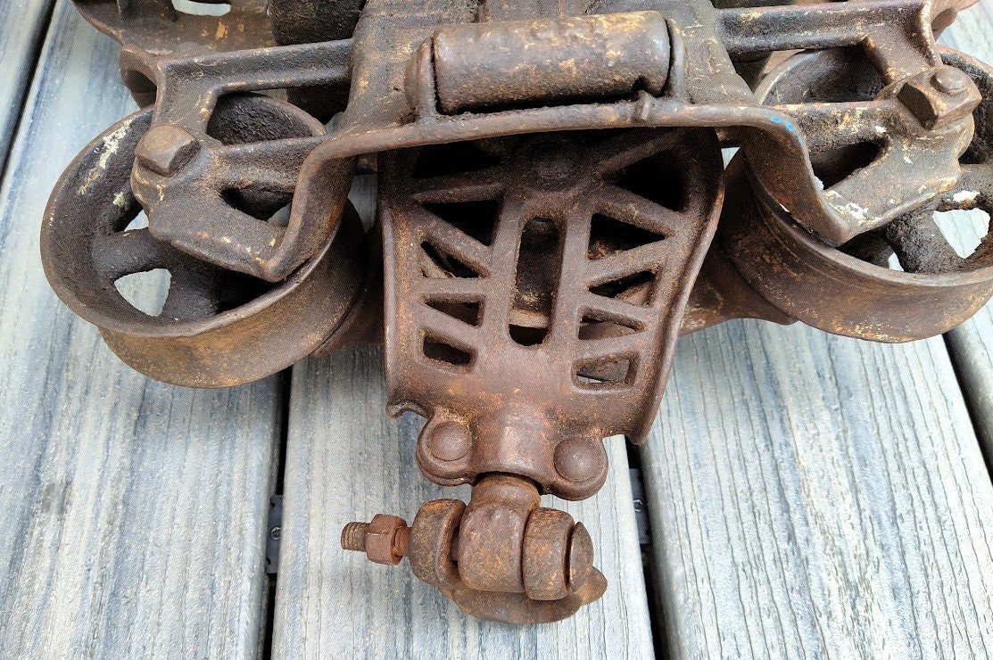 Antique F.E. Myers O.K. Unloader Barn Hay Trolley Cast Iron - Complete ...