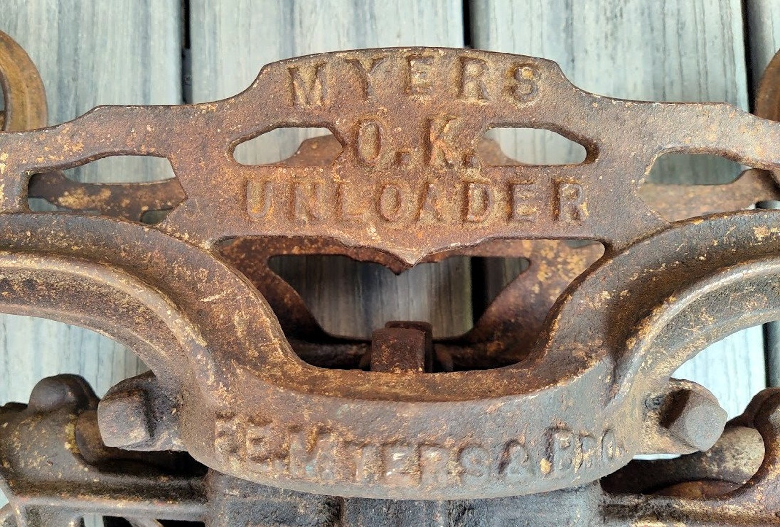 Antique F.E. Myers O.K. Unloader Barn Hay Trolley Cast Iron - Complete ...